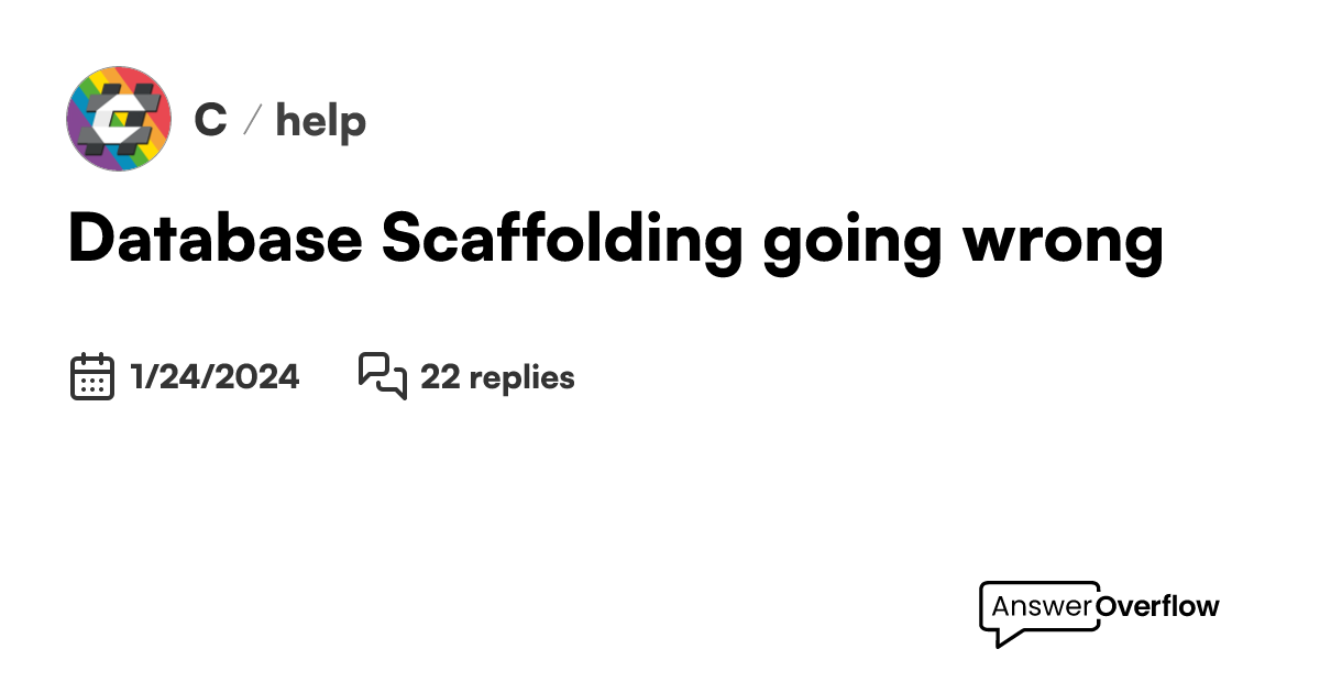 Database Scaffolding going wrong. - C#