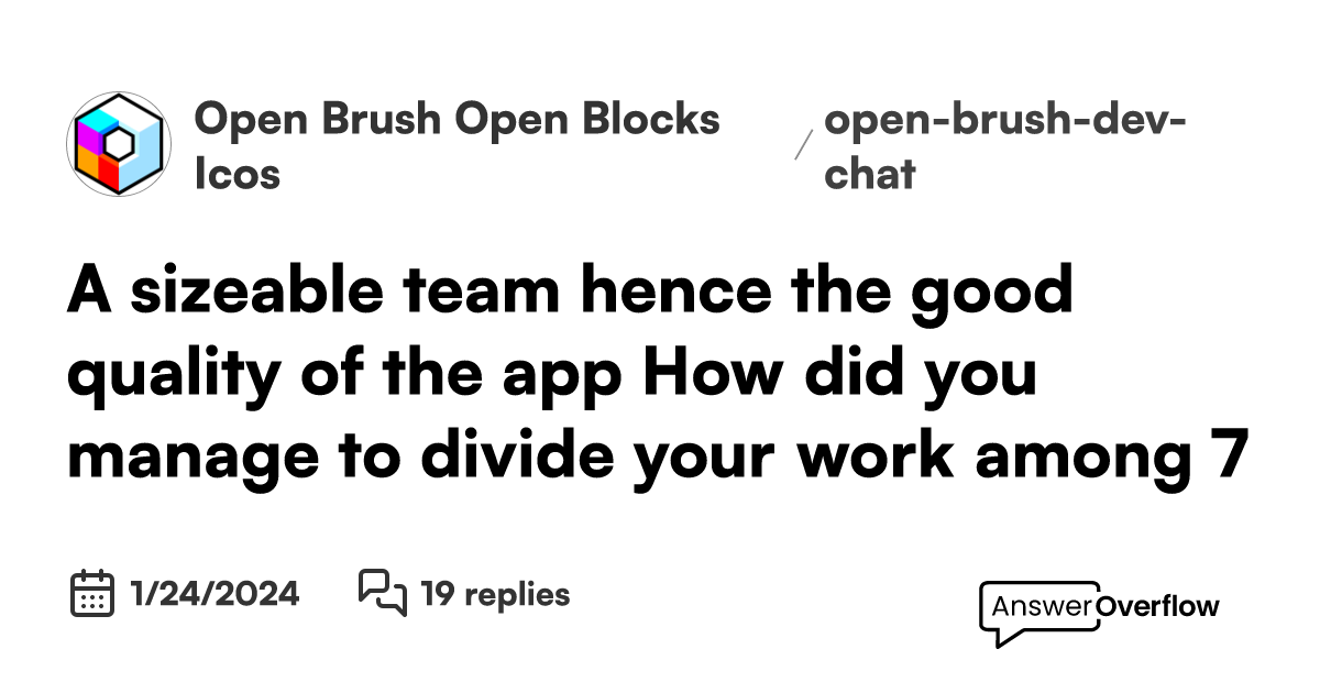 A sizeable team, hence the good quality of the app! How did you manage to divide your work among ...