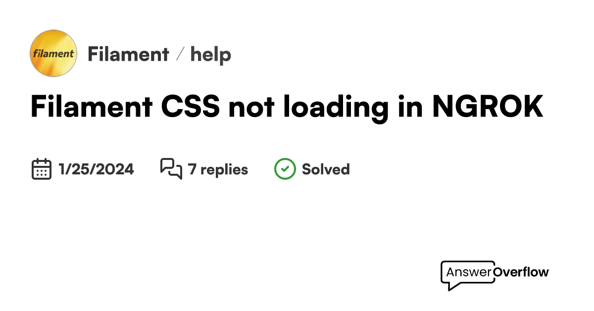Filament CSS not loading in NGROK - Filament
