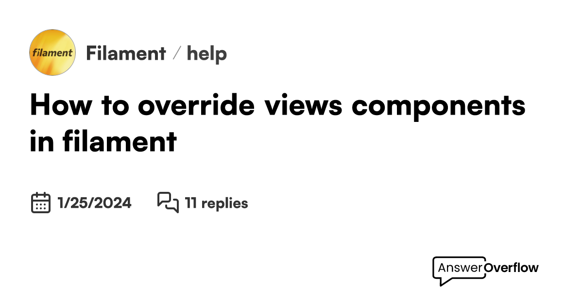 How to override views components in filament - Filament