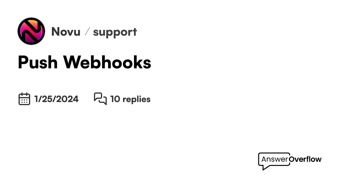 Push Webhooks - Novu