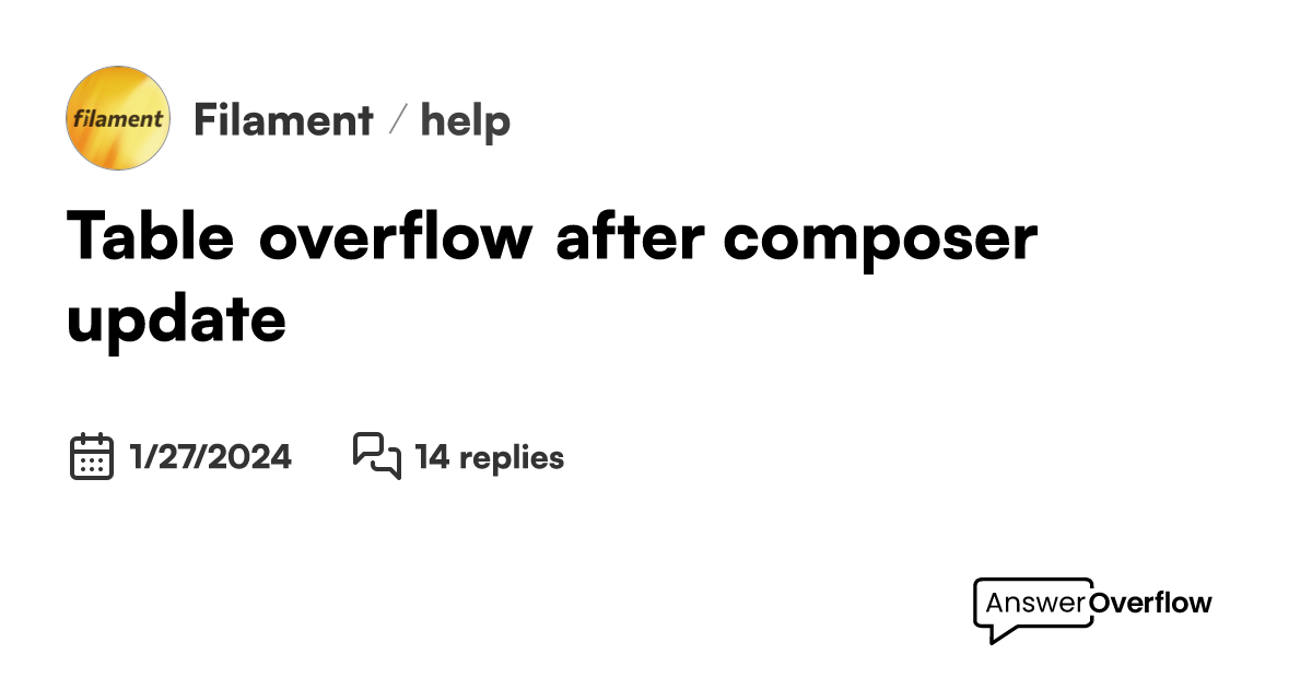 Table overflow after composer update - Filament
