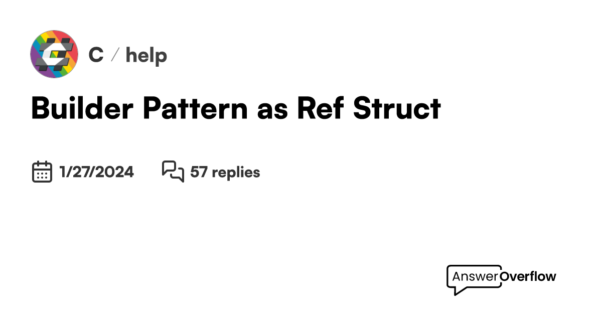 Builder Pattern as Ref Struct - C#