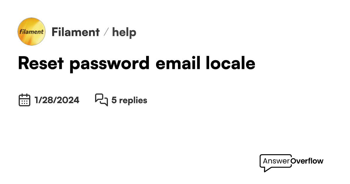 Reset password email locale - Filament