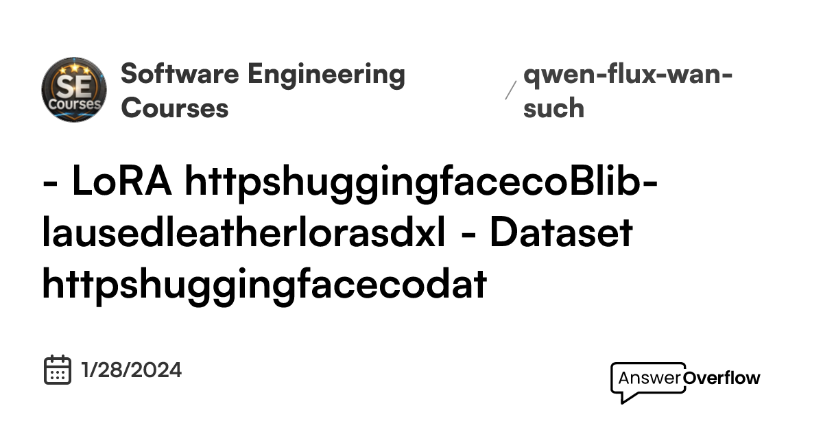 - LoRA: https://huggingface.co/Blib-la/used_leather_lora_sdxl - Dataset ...