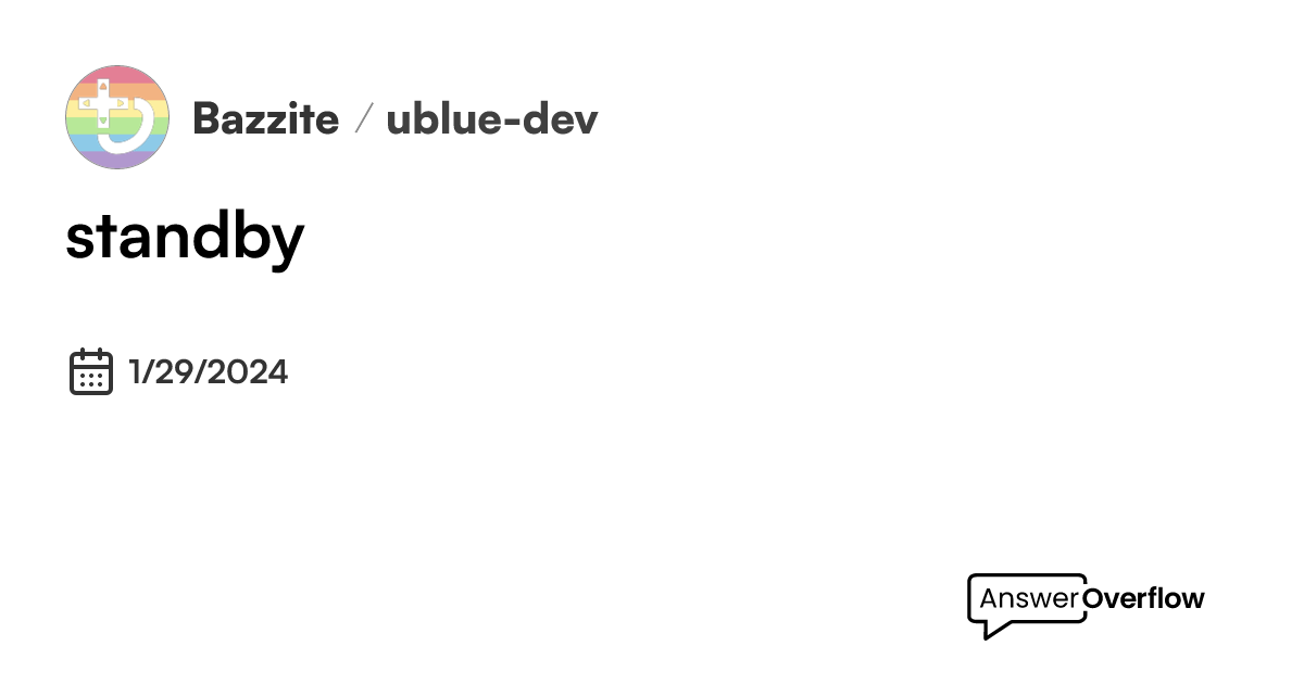 standby - Universal Blue