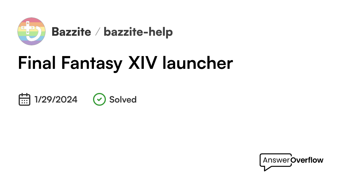 Final Fantasy XIV launcher - Universal Blue