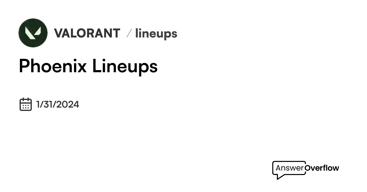 Phoenix Lineups - VALORANT