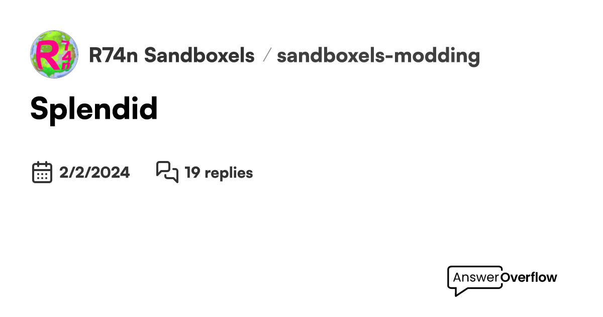 Splendid - 🚨 R74n / Sandboxels