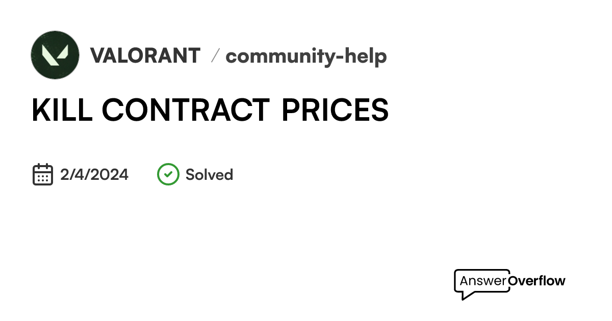 KILL CONTRACT PRICES - VALORANT