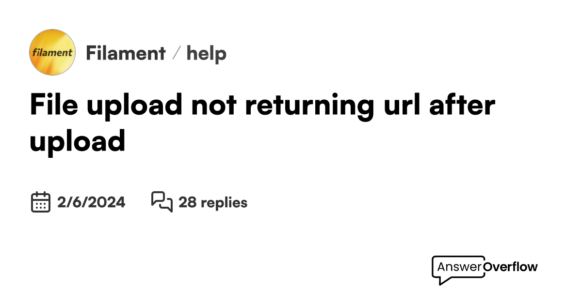File upload not returning url after upload - Filament