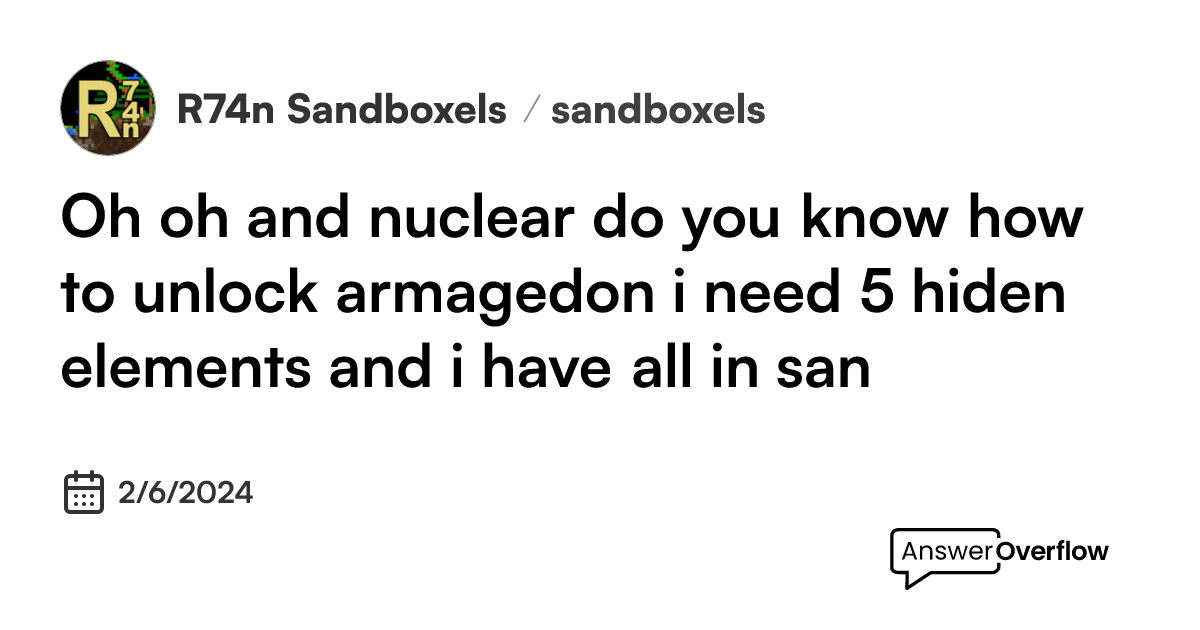 Oh oh and nuclear do you know how to unlock armagedon i need 5 hiden ...