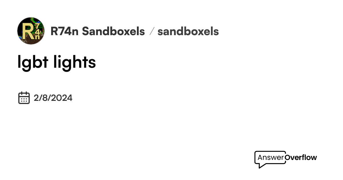lgbt lights - 🚨 R74n / Sandboxels