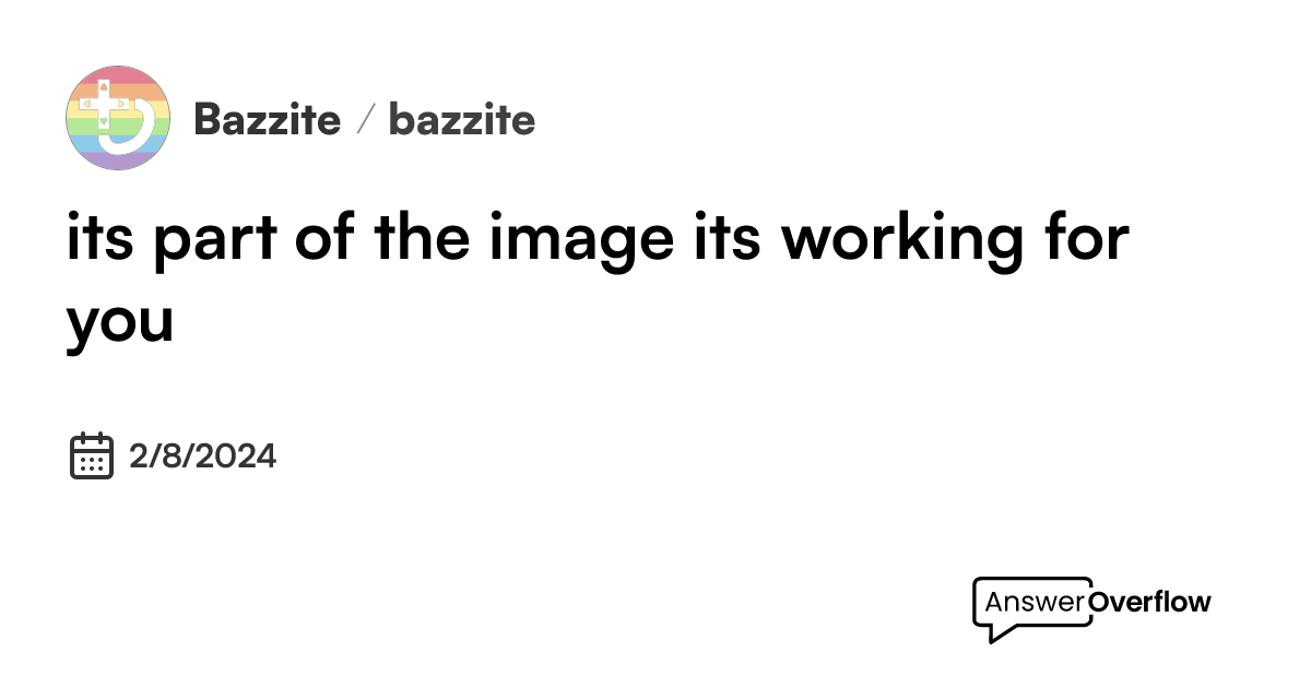 it's part of the image, it's working for you - Universal Blue