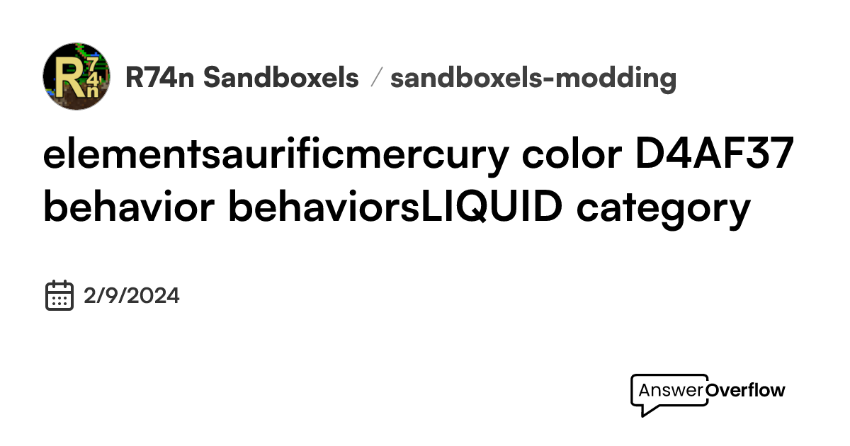 ```elements.aurific_mercury = { color: "#D4AF37", behavior: behaviors ...