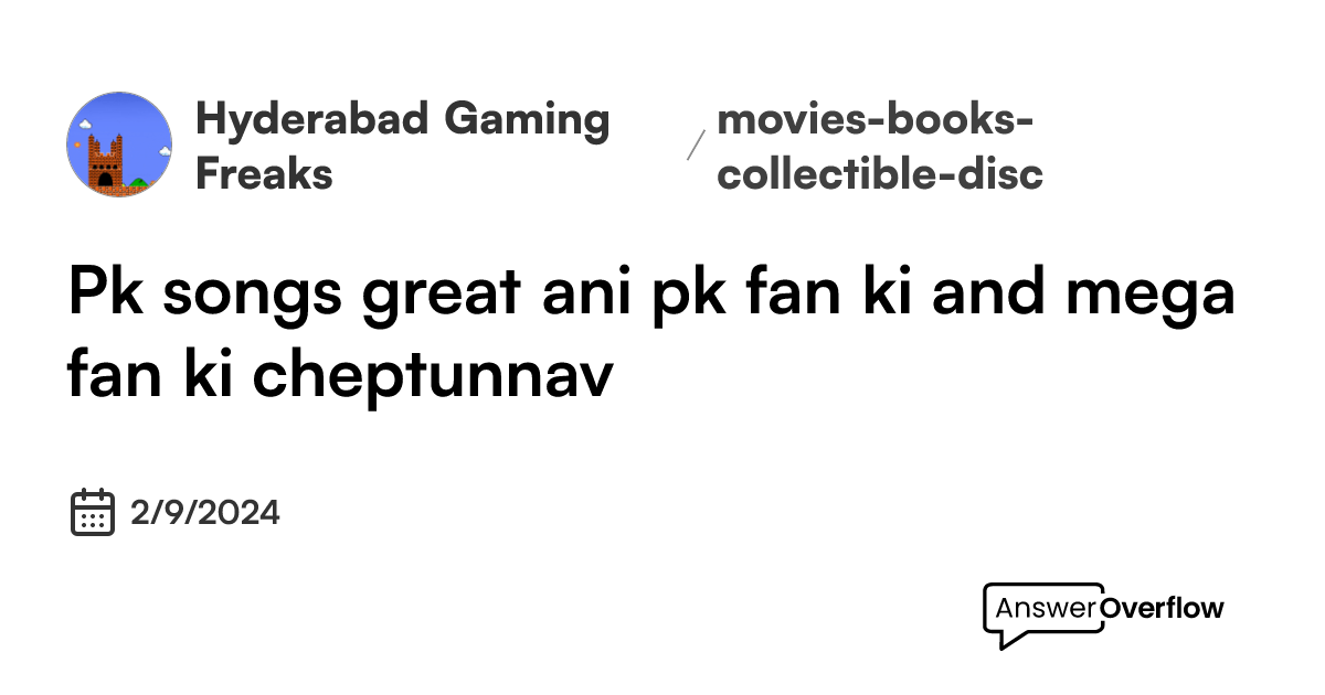 Pk songs great ani pk fan ki and mega fan ki cheptunnav - Hyderabad ...