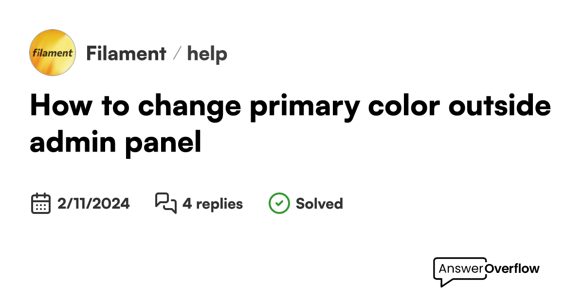 How to change primary color outside admin panel? - Filament
