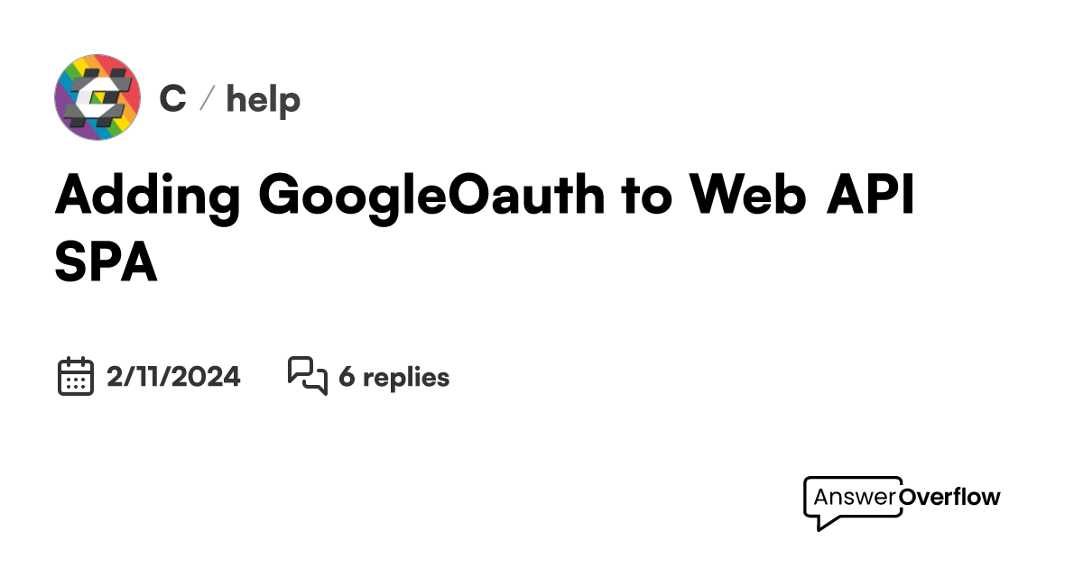 Adding Google/Oauth to Web API + SPA - C#