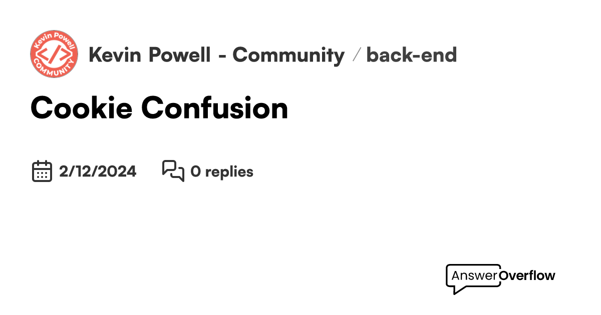 Cookie Confusion - Kevin Powell - Community