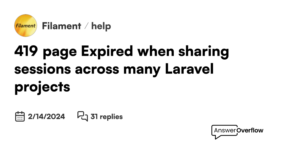 419 page Expired when sharing sessions across many Laravel projects - Filament