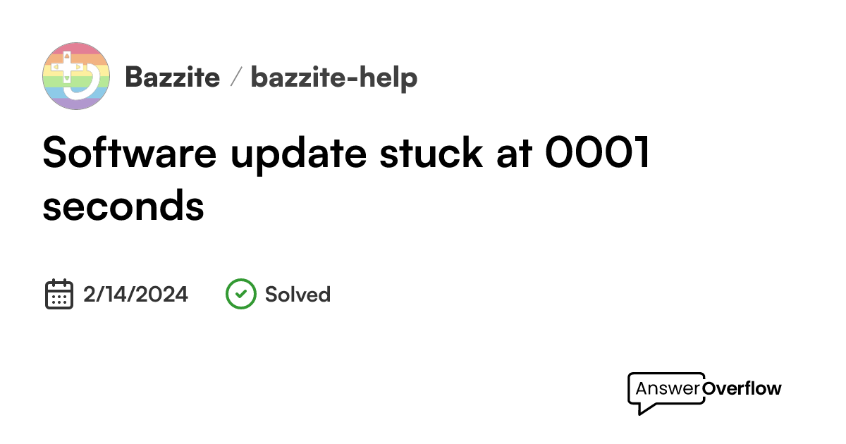 Software update stuck at 00:01 seconds - Universal Blue