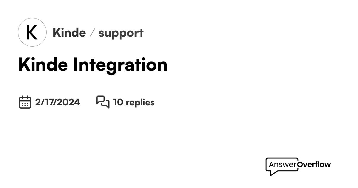 Kinde Integration - Kinde
