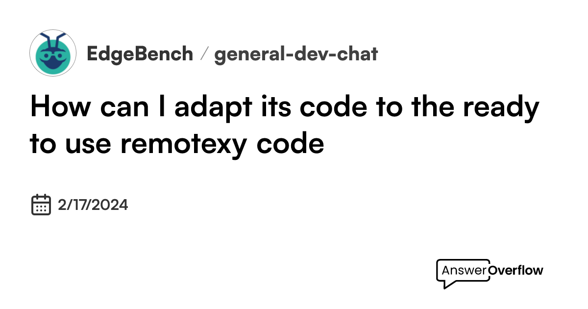 How can I adapt its code to the ready to use remotexy code - DevHeads ...