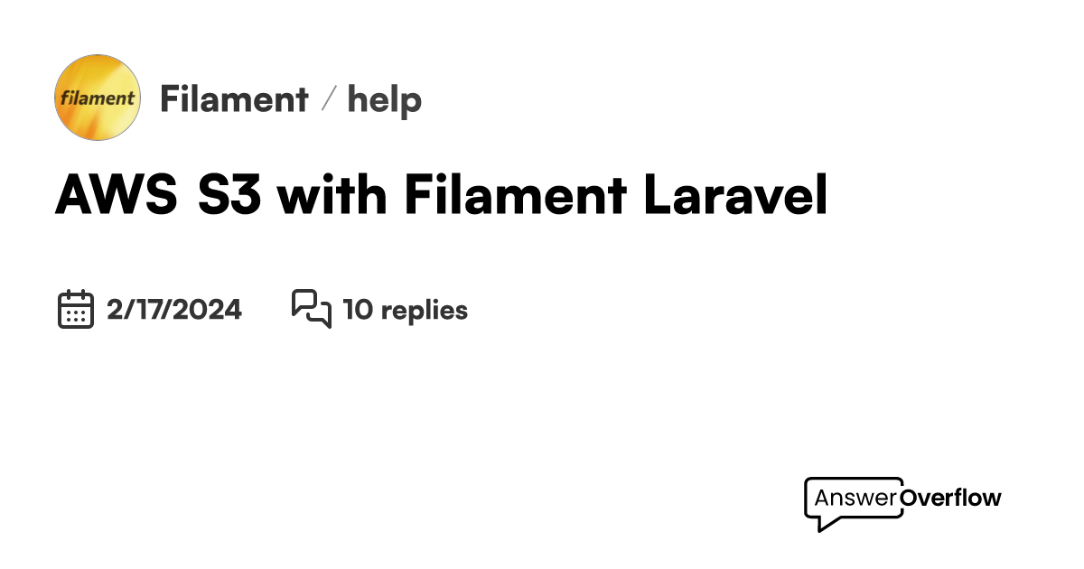 AWS S3 with Filament Laravel - Filament