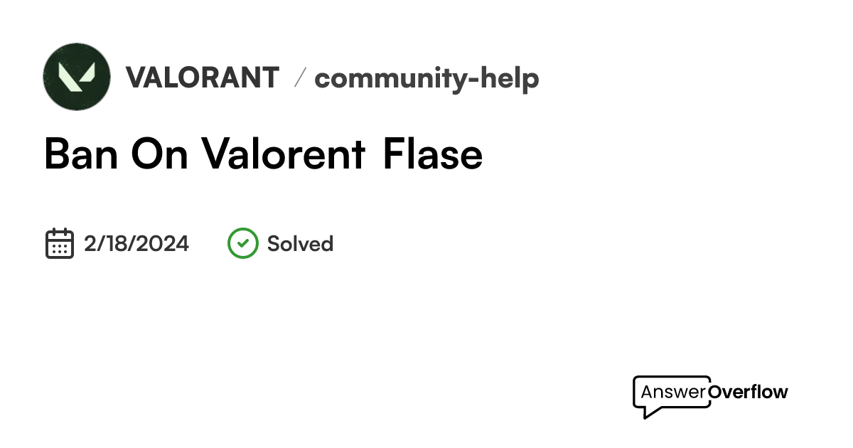 Ban On Valorent Flase - VALORANT