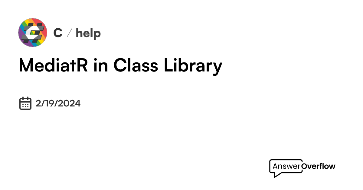 MediatR in Class Library - C#