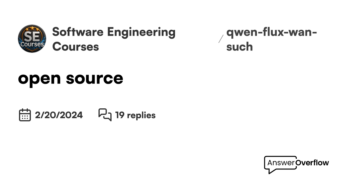open source - Software Engineering Courses (SECourses)