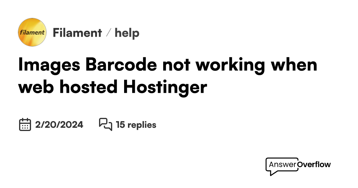Images And Barcode Not Working When Web Hosted Hostinger Filament