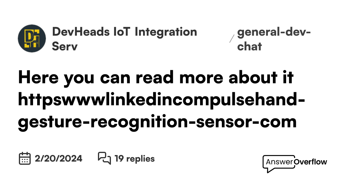 Here you can read more about it https://www.linkedin.com/pulse/hand-gesture-recognition-sensor ...