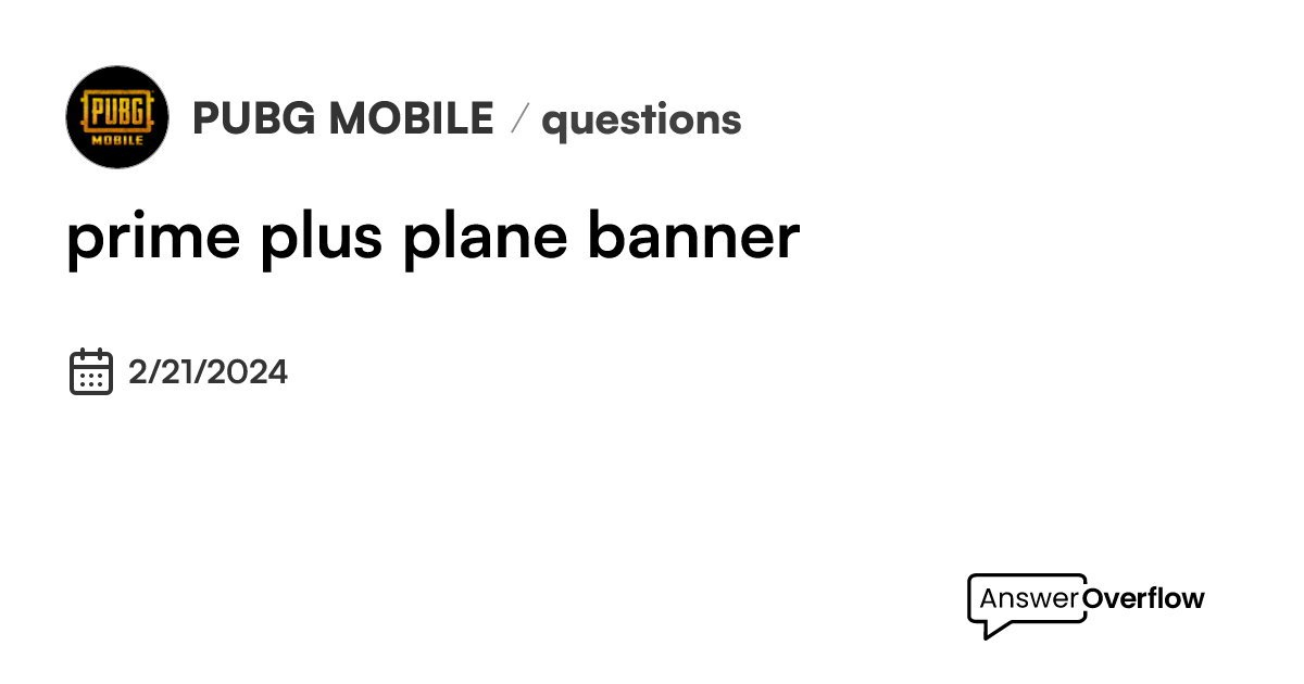 prime plus plane banner - PUBG MOBILE