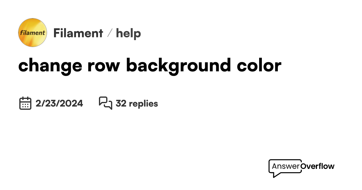 change row background color - Filament