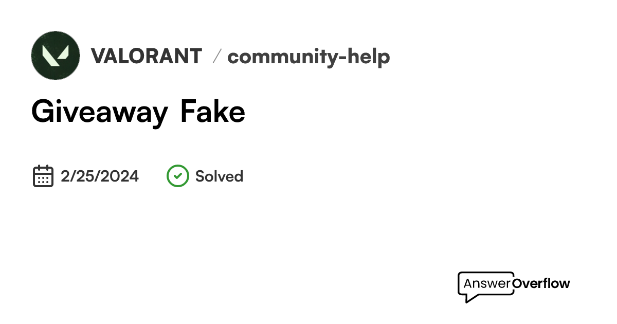 Giveaway (Fake?) - VALORANT