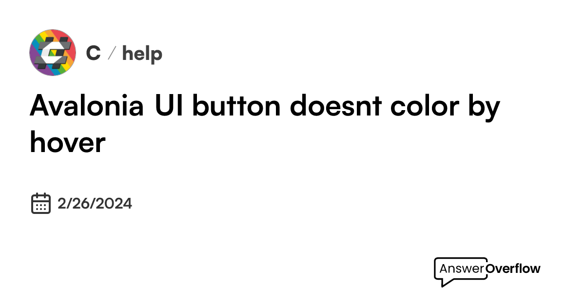 Avalonia UI button doesn't color by hover! - C#
