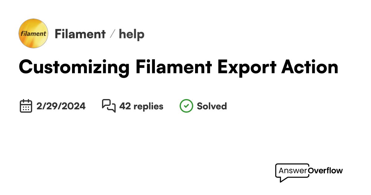 Customizing Filament Export Action - Filament