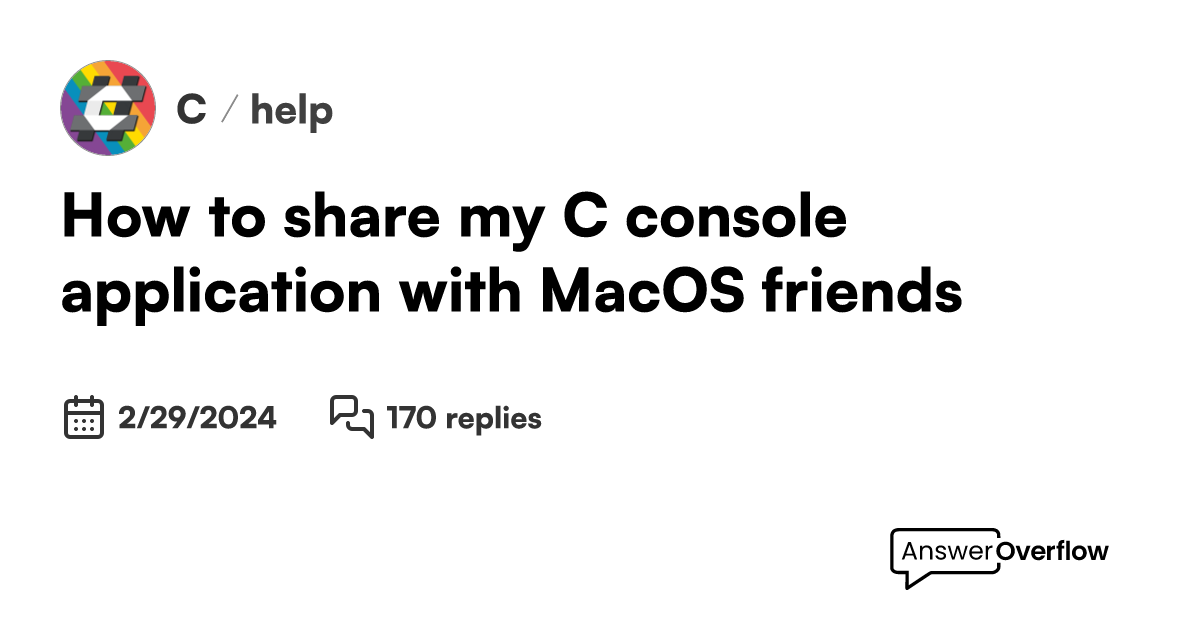 How to share my C# console application with MacOS friends? - C#