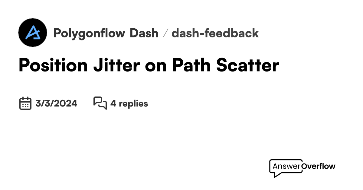 Position Jitter on Path Scatter - Polygonflow Dash