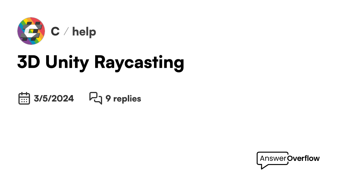 3D Unity Raycasting - C#