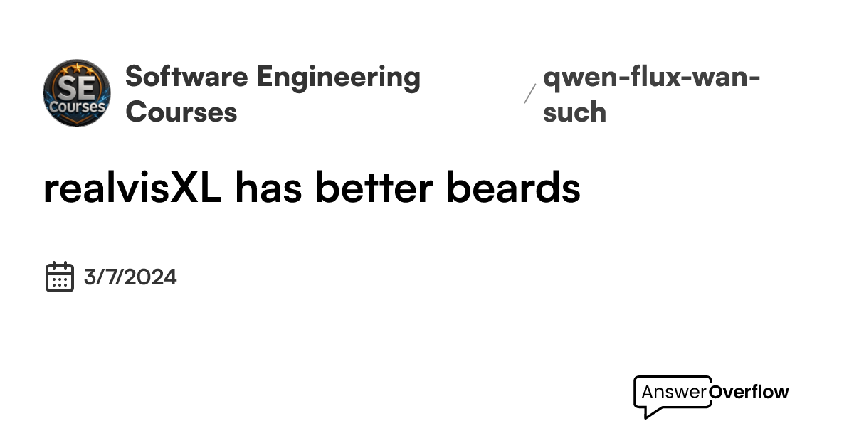 realvisXL has better beards - Software Engineering Courses (SECourses)