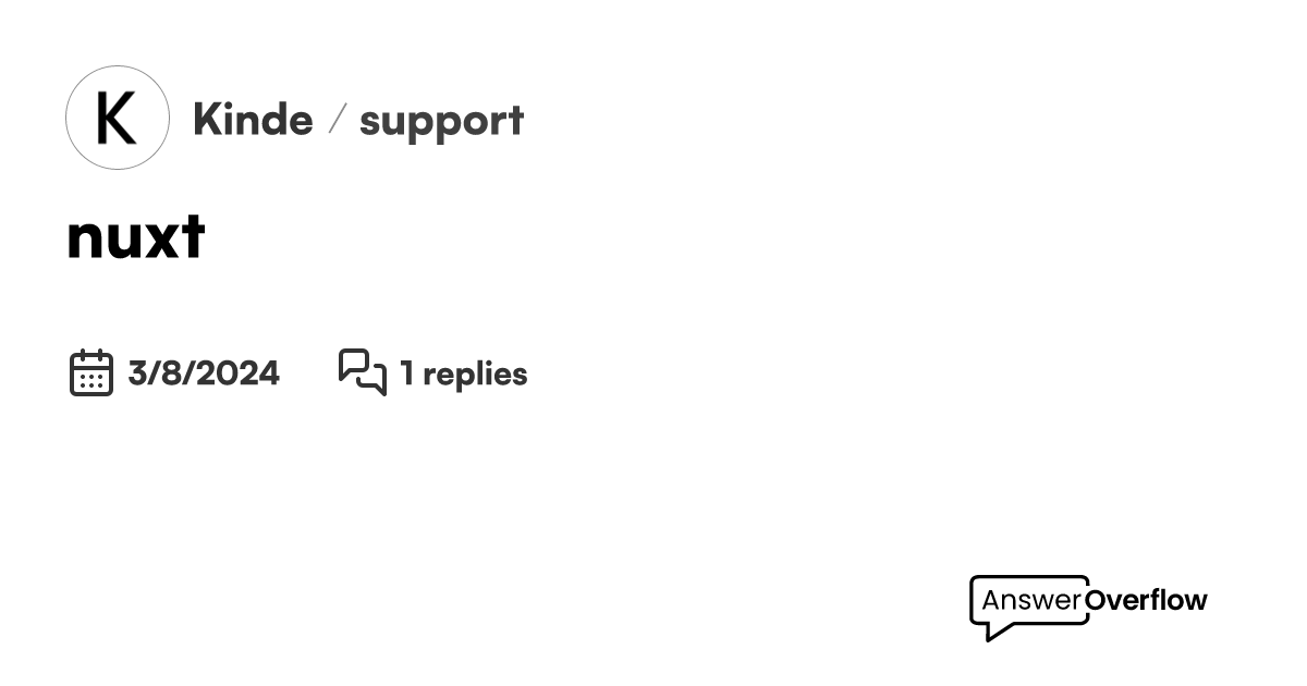 nuxt - Kinde