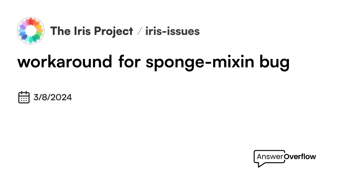 workaround for sponge-mixin bug? - The Iris Project