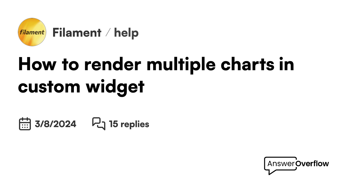 How to render multiple charts in custom widget - Filament
