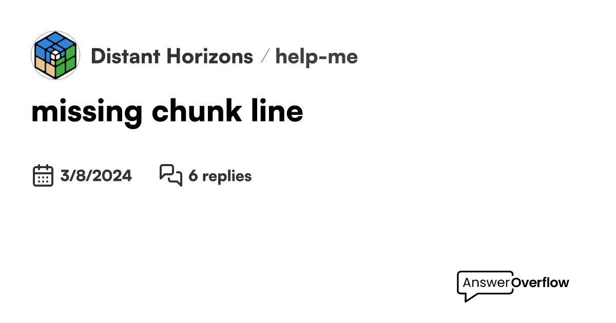 missing chunk line - Distant Horizons