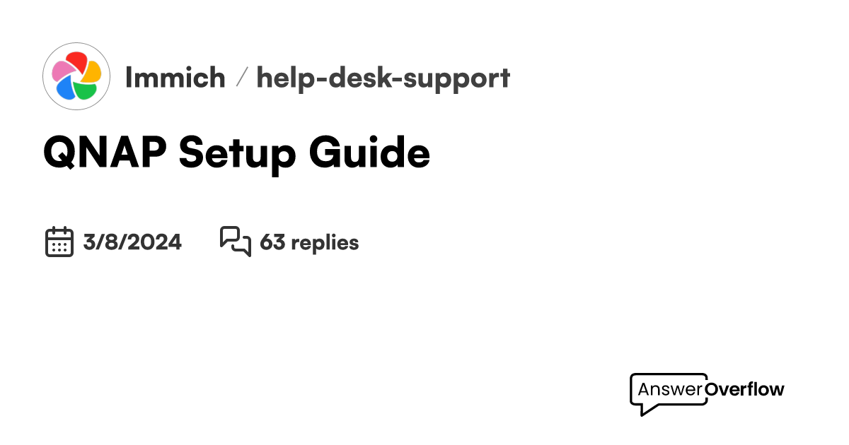 QNAP Setup Guide - Immich