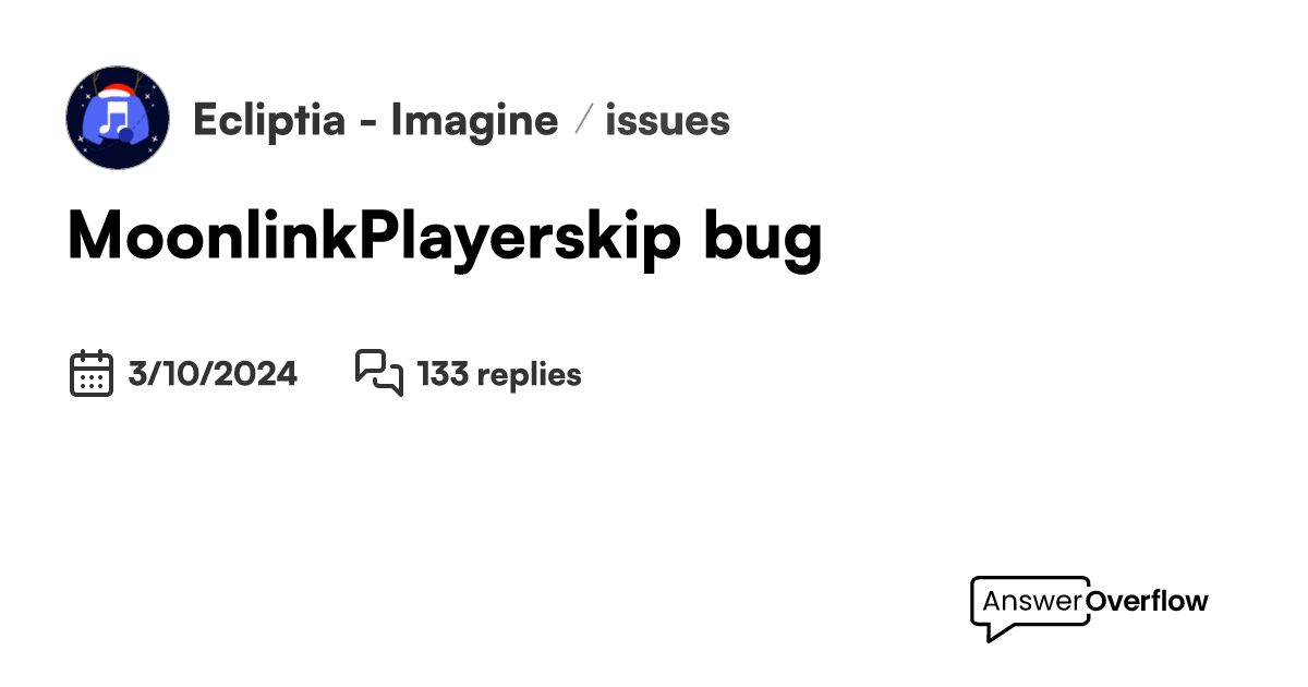 .skip() bug - 🎶 Moonlink.js - Imagine a Music Application