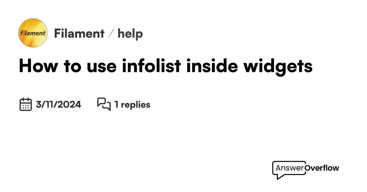 How to use infolist inside widgets? - Filament