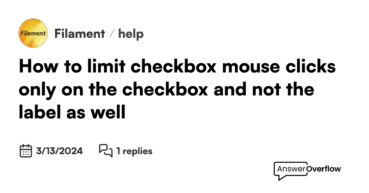 How to limit checkbox mouse clicks only on the checkbox and not the label as well? - Filament